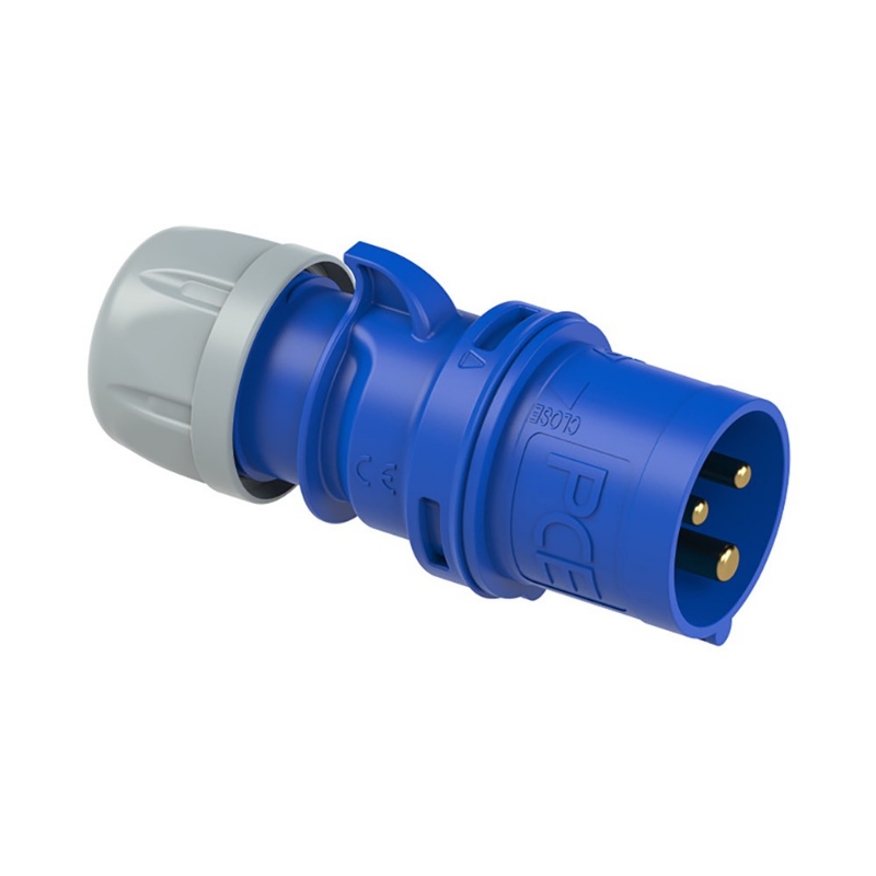 Schottert Bouw & Industrie | CEE stekker 16A 3p 230V 6h blauw IP44 Shark